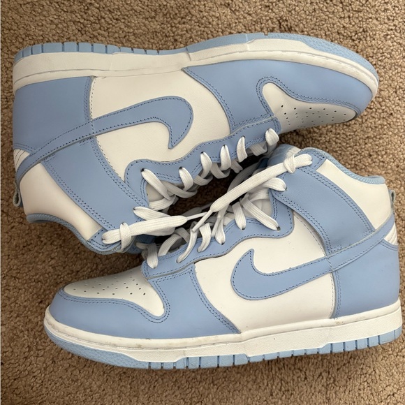 Nike | Shoes | North Caroline Baby Blue High Top Nike Dunks Womens ...